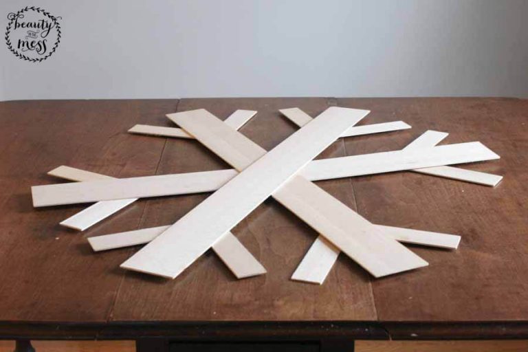 Easy 8 Step DIY Wooden Snowflake With Balsa Wood - No Power Tools Needed
