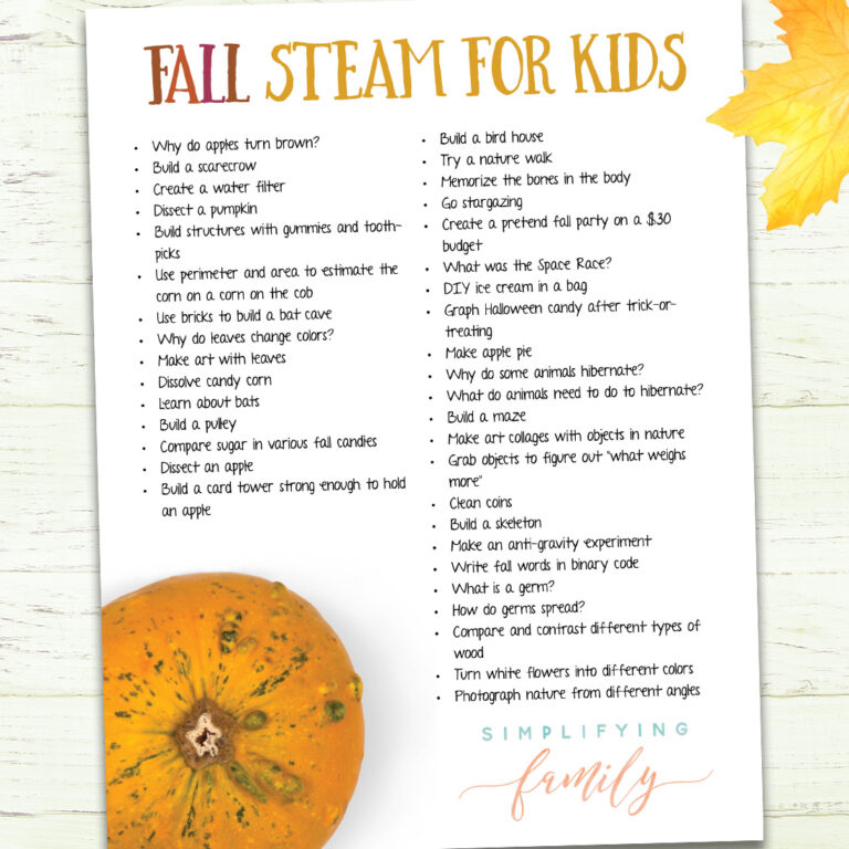40 Fun Fall STEAM Activities For Kids